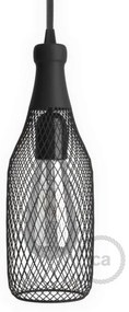 creative cables Kovový stínidlový rám ve tvaru lahve Magnum Barva komponentu: Černá