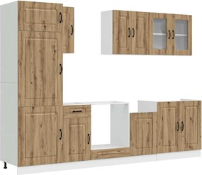 8dílná sada kuchyňských skříněk "Kalmar" dub artisan kompozit 3314800