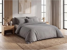 Krepové povlečení DENYX BLEND šedé, zip Rozměr povlečení: 70 x 90 cm | 140 x 200 cm