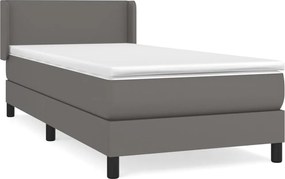 vidaXL Box spring postel s matrací 100x200 cm umělá kůže [3130647] Barva: Černá