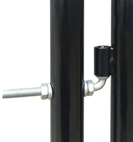 Černá dvoukřídlá plotová brána | 300x125 cm