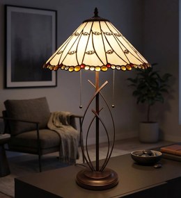 Stolní lampa Tiffany Onea - Ø 41*68 cm E27/max 2*60W
