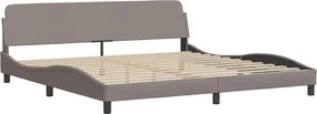 Rám postele bez matrace taupe 200 x 200 cm textil 3310626