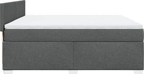 Box spring postel s matrací tmavě šedá 180x200 cm textil 3285961