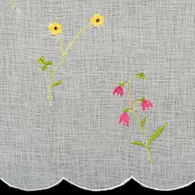 ZÁCLONA NA POUTKÁCH MARIKA 350X145 CM KVĚTY