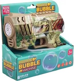 Bublifuk pistole Dinosaurus 16 cm / Hračka na bubliny / plast / 4x AA