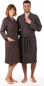 Mušelínový župan Dacca antracit 12 24 9551 unisex - L