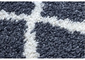 Kusový koberec Shaggy Cross šedý atyp 70x300cm