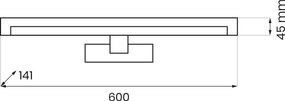 Nástěnné LED svítidlo Mirore, 1x LED 10w, 4000k, (fi 60cm), b