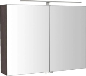 Sapho Riwa - Zrcadlová skříňka s LED osvětlením 81x70x17 cm, borovice rustik RIW080-0016