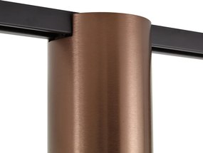 Moderní kolejnicový systém černý se 2 tmavě bronzovými bodovými světly 1-fázový - Iconic Rondoo Up