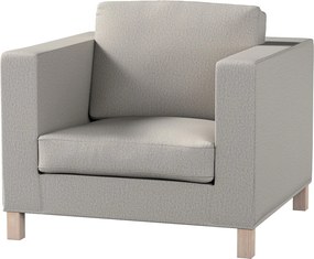Potah na křesko IKEA Karlanda, krátký barva šedá látka pletený vzor