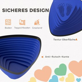 AIYAPLAY sada 9 nášlapných kamenů, protiskluzový design, pro interiér i exteriér, stohovatelné, barevné