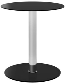 Konferenční stolek černý 40 cm tvrzené sklo 322781