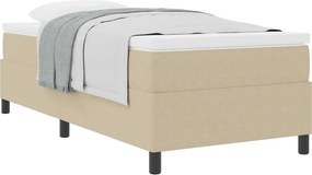 Postel s boxspringem Světle šedá a bílá 80 x 200 cm 3337436