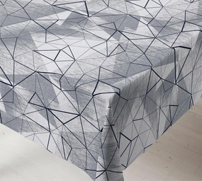 Ubrus s nešpínivou úpravou, Diament, šedý pr.155 cm