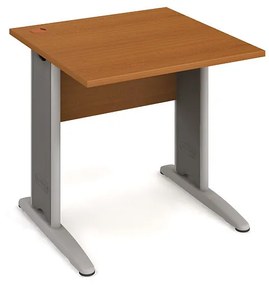 Stůl pracovní rovný 80 cm - Hobis Cross CS 800 Dekor stolové desky: třešeň, Dekor lamino podnože: třešeň, Barva nohou: Stříbrná