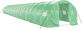 Skleník s ocelovým rámem zelený 66 m² 22 x 3 x 2 m 3188048
