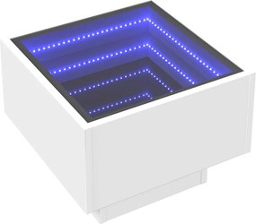 Noční stolek s Infinity LED bílý 40 x 40 x 30 cm 3284063