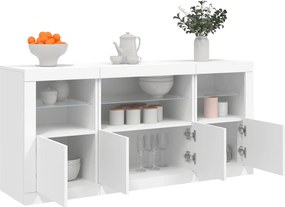 Příborník s LED osvětlením bílý 142,5 x 37 x 67 cm 3209065