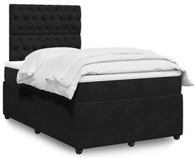 Box spring postel s matrací černá 120 x 190 cm samet 3294594