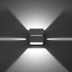 Sollux Lighting Nástěnné svítidlo LOBO šedé