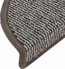Schodové rohože 15 ks 56 x 17 x 3 cm šedé, půlkulaté 149846