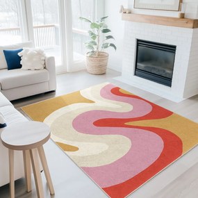 Žlutý/růžový pratelný běhoun 80x200 cm Raspberry Creamsicle – Mila Home