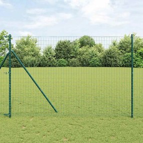 Euro plotové kotvení 10 x 1,5 m Ocel potažená PVC Zelená 3350285