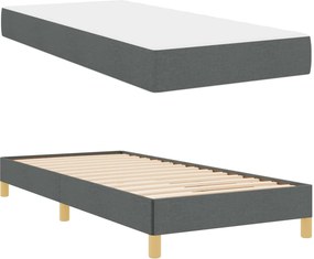 Postel s boxspringem s matrací Tmavě šedá 100 x 200 cm textil 3398543