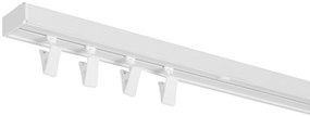 Dekodum Stropní kolejnice z PVC jednořadá bílá Délka: 300 cm, Typ přichycení: žabky