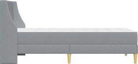 Rám postele s matrací s čelo Světle šedá 100 x 200 cm Polyester 3414719