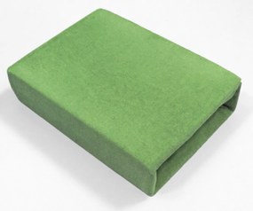 Polášek Froté prostěradlo na vysokou matraci (až 30cm), 90x200cm, na jednolůžko, šedo-zelené