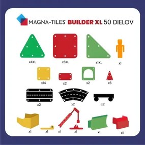 MAGNA-TILES Stavebnice Builder XL Trucks / Magnetická stavebnice / 50