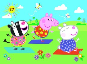 Trefl Minipuzzle miniMaxi 20 dílků Prasátko Peppa/Peppa Pig 4 druhy v krabičce 11x8cm 24ks v boxu