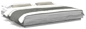 Rám postele šedý sonoma 180 x 200 cm kompozitní dřevo