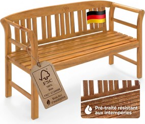 Zahradní lavice Rose z eukalyptového dřeva certifikace FSC® 157x45x82cm