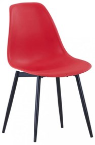 Jídelní židle 2 ks plast / kov Dekorhome Modrá