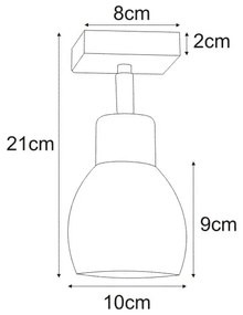 Nástěnné svítidlo K-4564 z řady MIKA BLACK