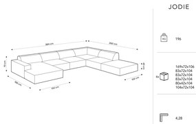 Béžová rohová pohovka z textilie bouclé (pravý roh) Jodie – Micadoni Home
