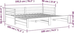 vidaXL Výsuvná postel 2x (90 x 190) cm masivní borovice [814657] Barva: Přírodní