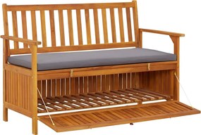 Zahradní úložná lavice 120 cm masivní akáciové dřevo 310276