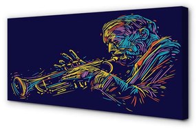 Obrazy na plátně trumpet muž 120x60 cm