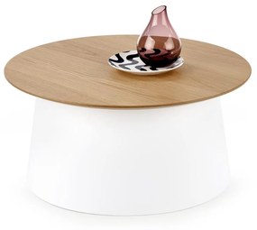 Konferenční stolek Argelia (přirodně dřevo + bílá). 1048865