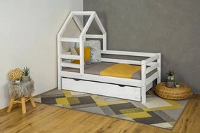 MAXIDO Dětská domečková postel  Dora s přistýlkou 200x120 bílá