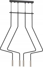 Závěsná lampa černá 4xG9 2.5W spotová trubková lišta No. VI Shilo