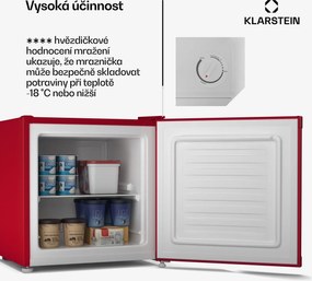 Klarstein Irene Retro lednice a mrazák, 31 litrů, lednice a mrazák v jednom, úsporná