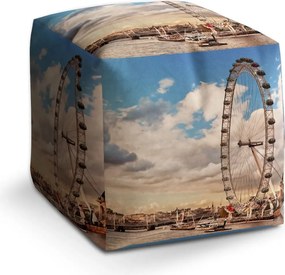 Sablio Taburet Cube London eye - 60x60x60 cm