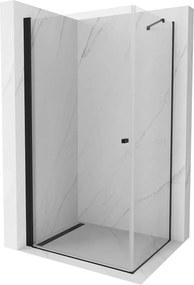 Mexen Pretoria, sprchový kout 100 (dveře) x 110 (stěna) cm, 6mm čiré sklo, černý profil, 852-100-110-70-00