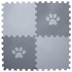 Vylen Pěnová puzzle podložka pro psy TLAPKA ze 4 podlahových dílů Zvolte barvu: Světle šedá